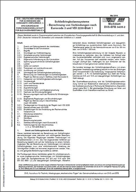 Schließringbolzensysteme - Berechnung von Verbindungen nach Eurocode 3 ...